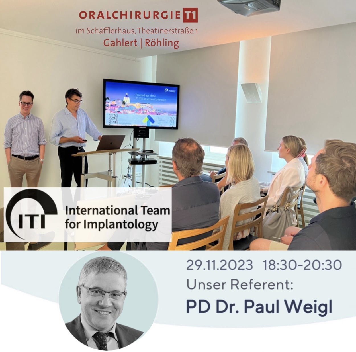 ITI Study Club am 29.11.2023 mit PD Dr. Paul Weigl